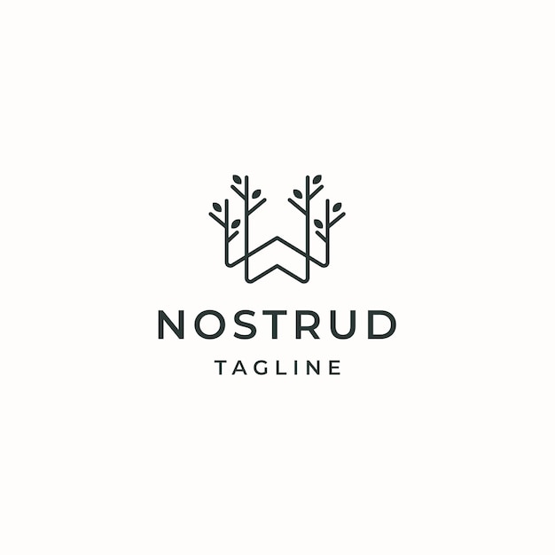 Minimalist Tree-Inspired Logo with Tagline 'Nostrud Tagline' | Jiffy ...