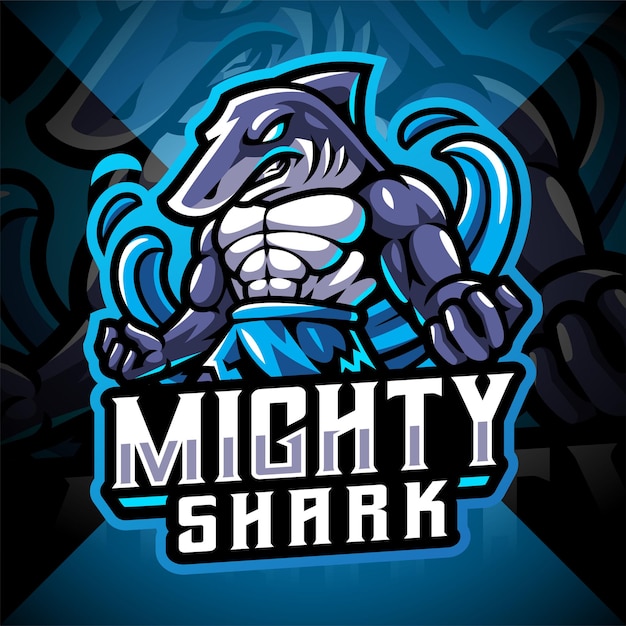 Fierce and Formidable Mighty Shark Mascot Emblem | Jiffy Designs