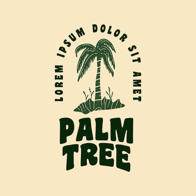 Iconic Palm Tree Emblem with Retro Flair | Jiffy Designs