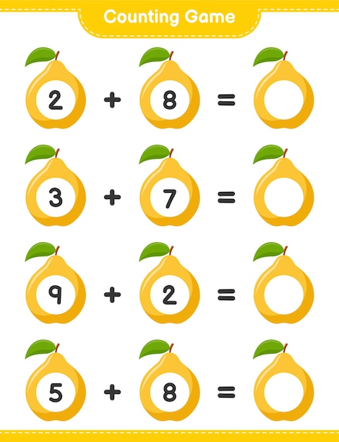 Counting Pears: A Fun Math Game for Kids | Jiffy Designs