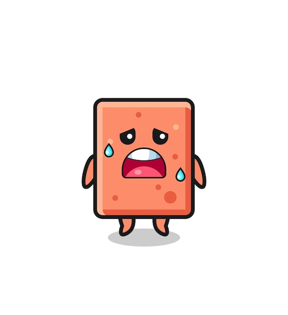 Adorable Peach-Colored Cartoon Character Expressing Distress | Jiffy ...