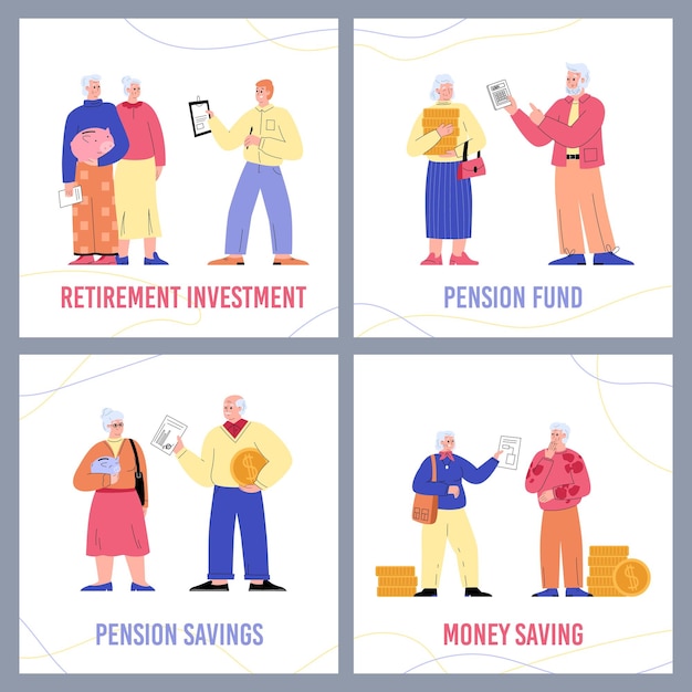 Vibrant Retirement and Financial Planning Icons Collection | Jiffy Designs