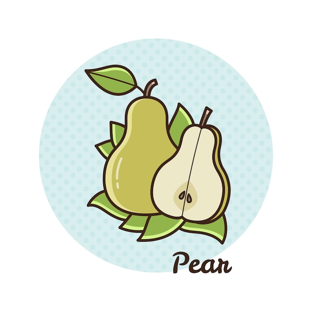 Vibrant Pear Duo - A Fresh Fruit Icon | Jiffy Designs