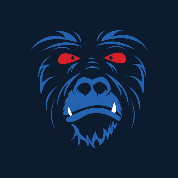 Fierce Blue Creature with Glowing Red Eyes Roaring Intensely | Jiffy ...