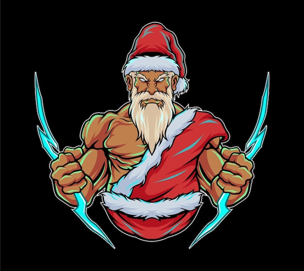 Fierce Santa Wielding Electrifying Dual Daggers in Striking ...