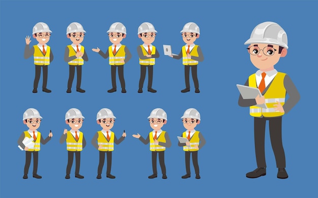 Hardworking Construction Crew in Vibrant Safety Gear | Jiffy Designs