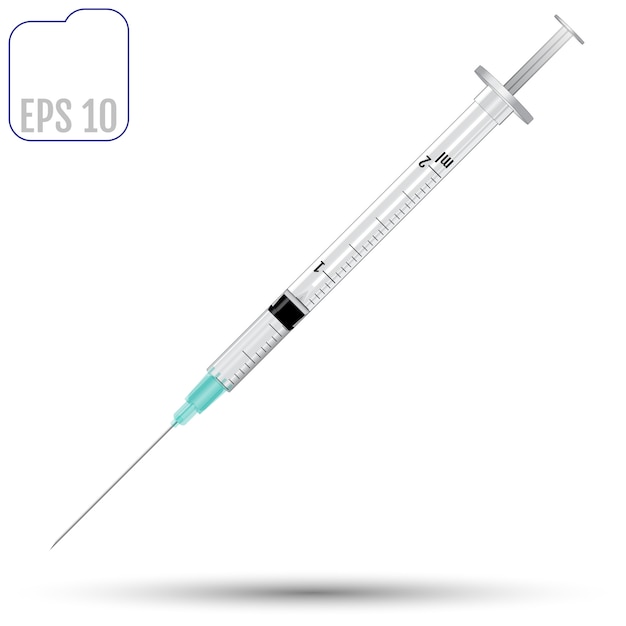 Detailed Illustration of a Modern Medical Syringe | Jiffy Designs