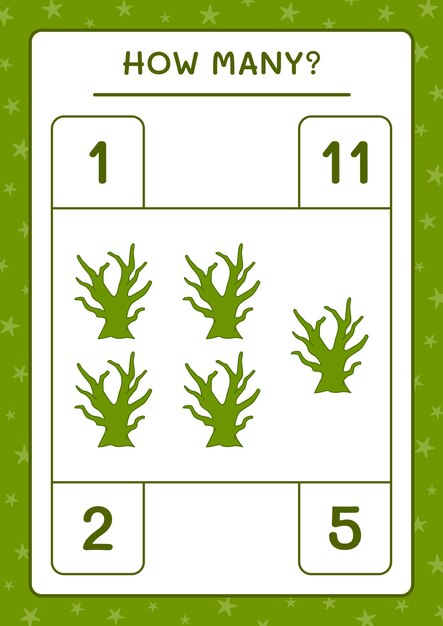 Counting Whimsical Tree Silhouettes on a Starry Green Background ...