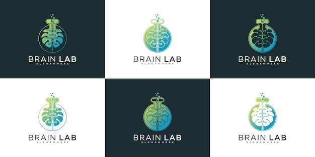 Vibrant Brain Lab Logos with Stylized Cerebral Hemispheres | Jiffy Designs