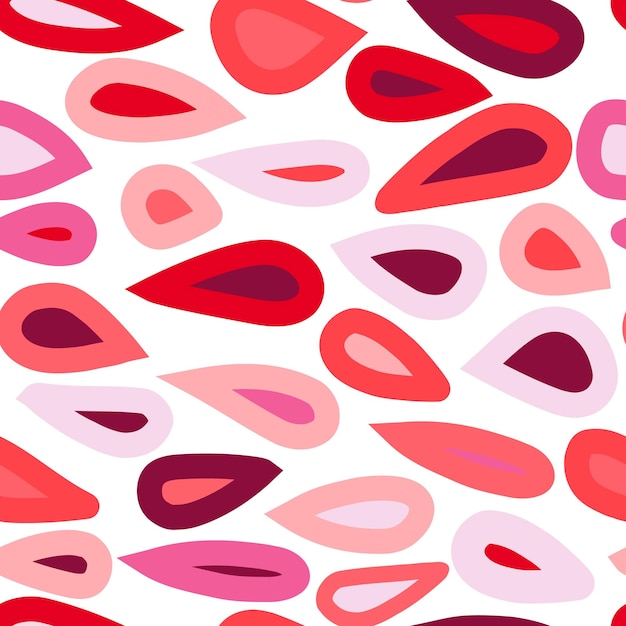 Vibrant Teardrop Pattern in Shades of Red | Jiffy Designs