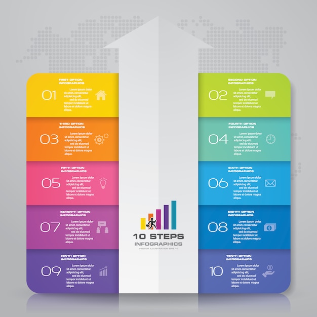 Vibrant Infographic with Numbered Steps and Icons | Jiffy Designs