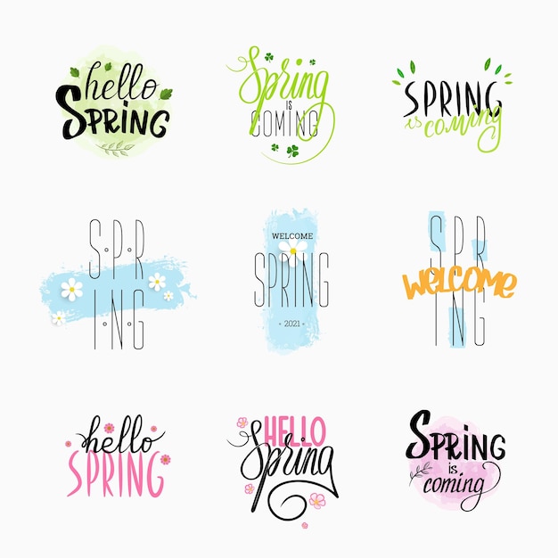 Vibrant Spring-Themed Hand-Lettered Typography Collection | Jiffy Designs
