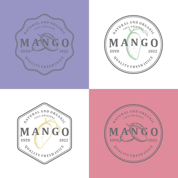 Vibrant Mango Logo Collection with Diverse Graphic Elements | Jiffy Designs