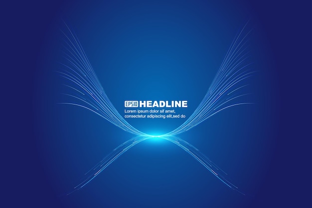 Captivating Blue Radiant Waves Backdrop with Headline | Jiffy Designs