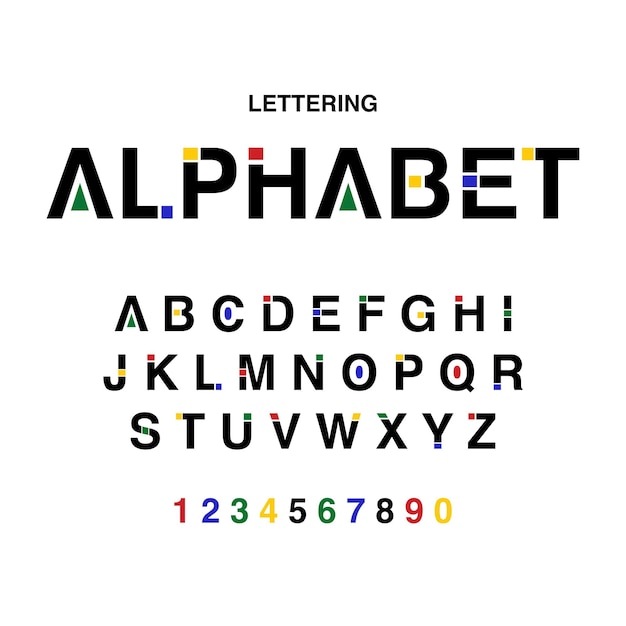 Vibrant Alphabet Typography with Geometric Shapes and Colors | Jiffy ...