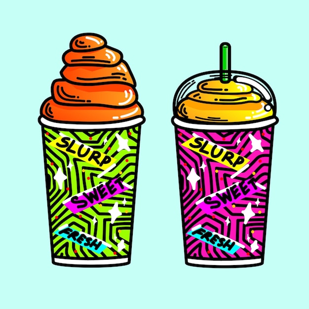 Vibrant Slushie Cups with Bold Graffiti-Inspired Designs | Jiffy Designs