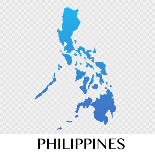 Philippines Map In Asia Continent Illustration Design | Jiffy Designs