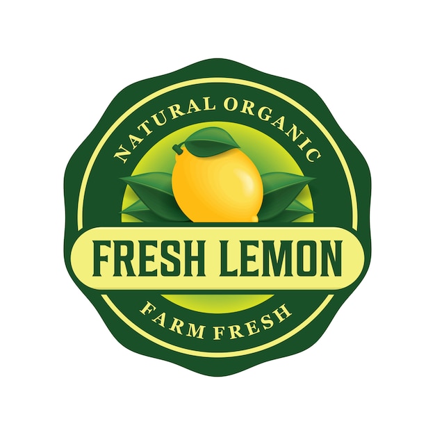 Vibrant Organic Lemon Label with Geometric Design | Jiffy Designs