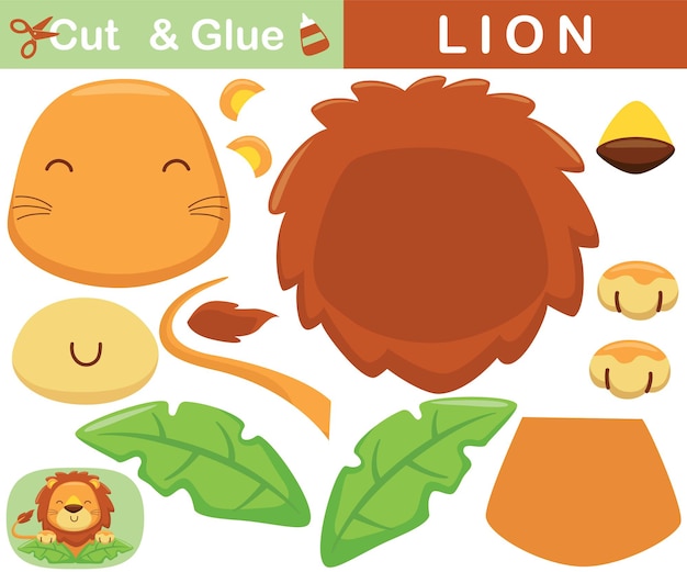 Colorful Lion Cut-and-Glue Craft Kit for Kids | Jiffy Designs