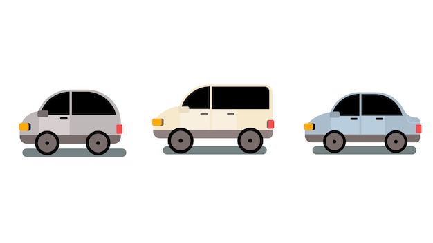 Minimalist Illustration of Three Compact Vehicles | Jiffy Designs