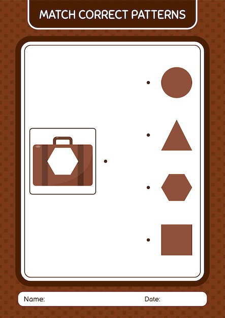 Geometric Shapes and Suitcase Pattern Matching Exercise | Jiffy Designs