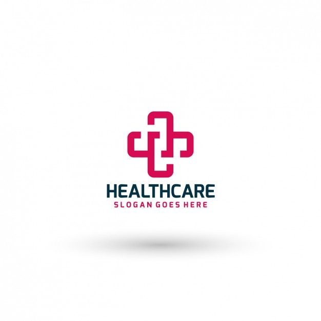 Stylized Cross Healthcare Logo with Vibrant Pink and Blue | Jiffy Designs