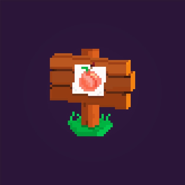 Vibrant Pixel Art Apple Tree on Lush Grass | Jiffy Designs