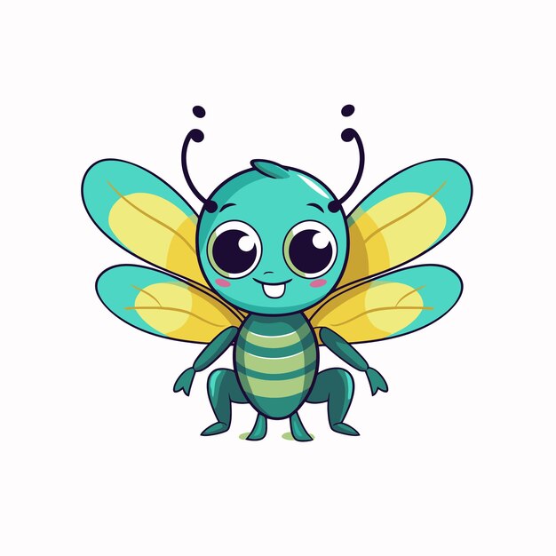 Cheerful Cartoon Bee with Vibrant Wings | Jiffy Designs