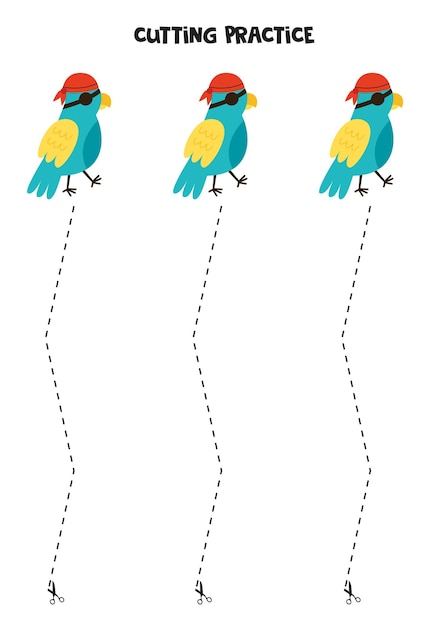 Colorful Bird Cutting Practice for Kids | Jiffy Designs