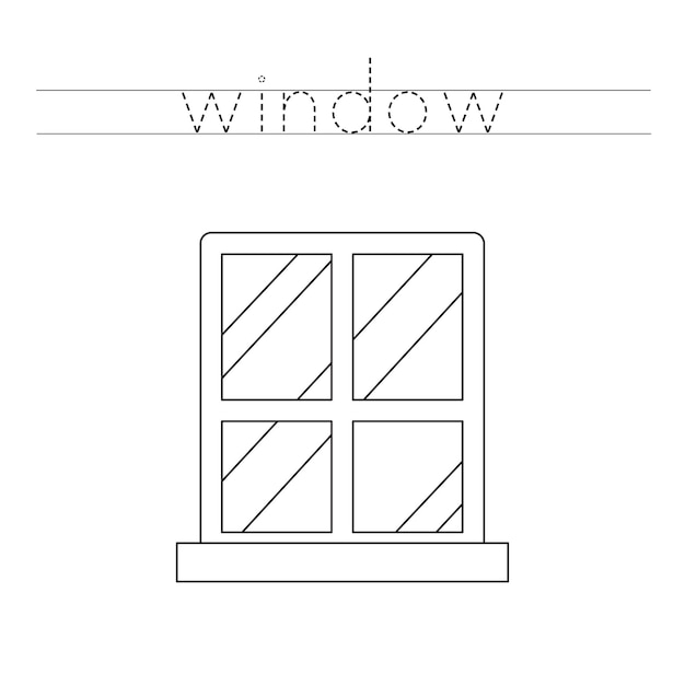 Elegant Outline of a Multipane Window | Jiffy Designs