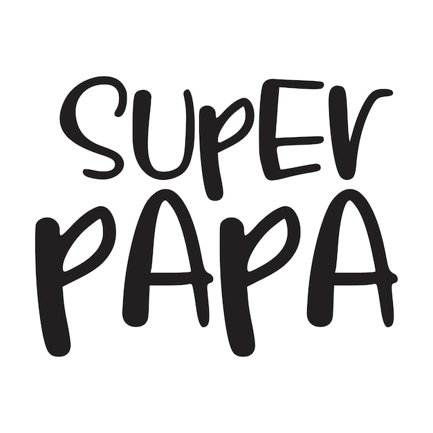 Bold and Playful 'Super Papa' Text Design | Jiffy Designs
