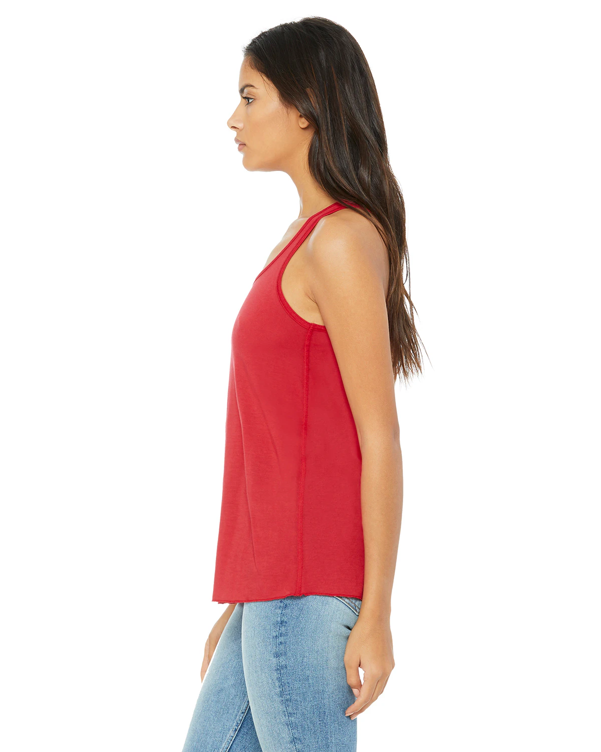 Bella Canvas Women's Flowy Racerback Tank B8800 Red | Jiffy