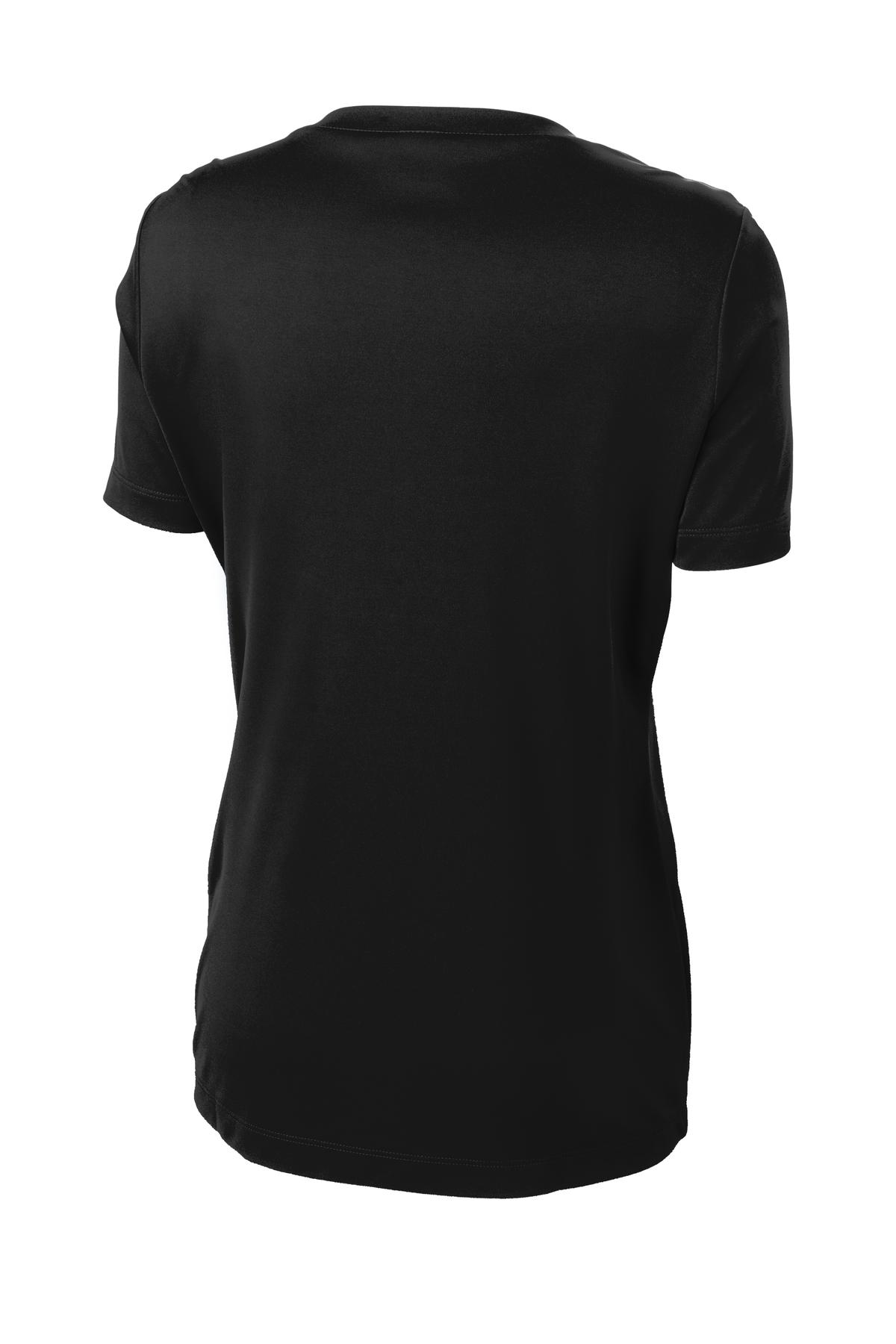 Sport Tek Women's Posi Charge Competitor V Neck Tee Lst353 Black | Jiffy