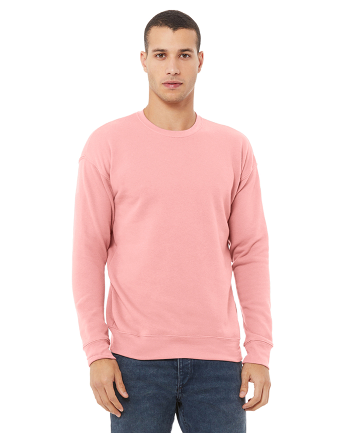 Bella Canvas Unisex Drop Shoulder Fleece 3945 Pink | Jiffy