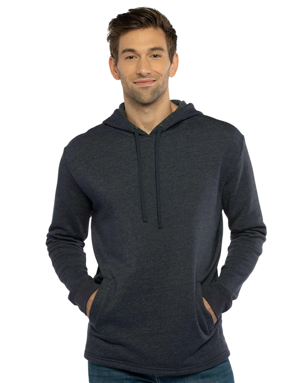 Custom Hoodie Heather Midnight Navy - Next Level 9300 | Jiffy Custom Print