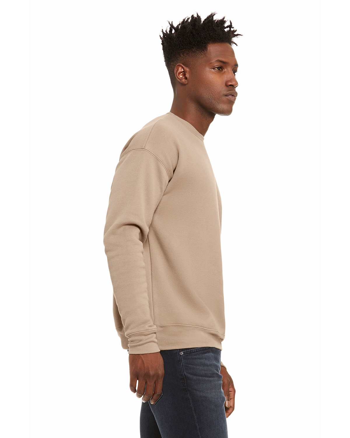 Bella Canvas Unisex Drop Shoulder Fleece 3945 Tan | Jiffy