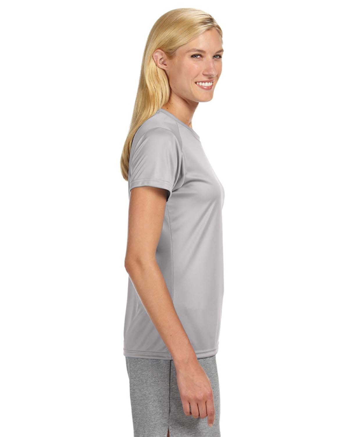 A4 Women's Cooling Performance T Shirt Nw3201 Silver | Jiffy