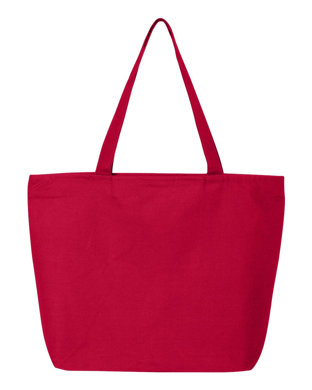 Q Tees 25 L Zippered Tote Q611 Red | Jiffy
