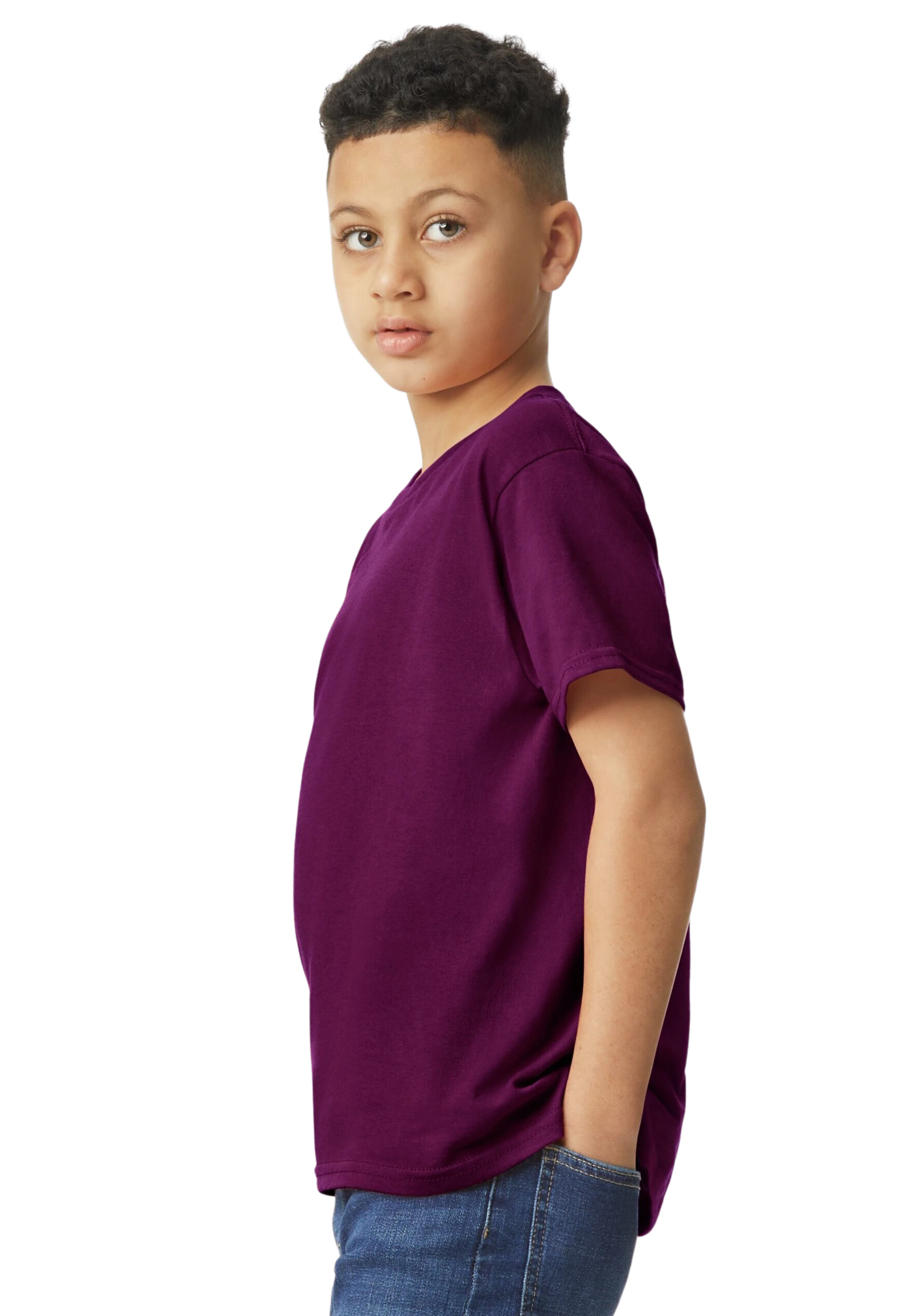 Gildan Youth Heavy Cotton™ T Shirt G500 B Maroon | Jiffy