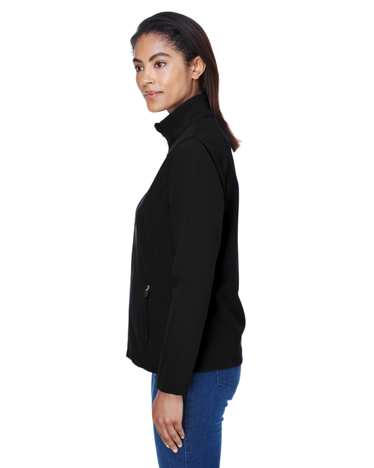 Team 365 Women's Leader Soft Shell Jacket Tt80 W Black | Jiffy