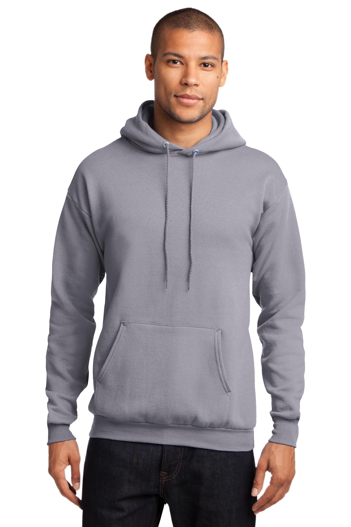 Port & Company Unisex Core Fleece Pullover Hoodie Pc78 H Silver | Jiffy