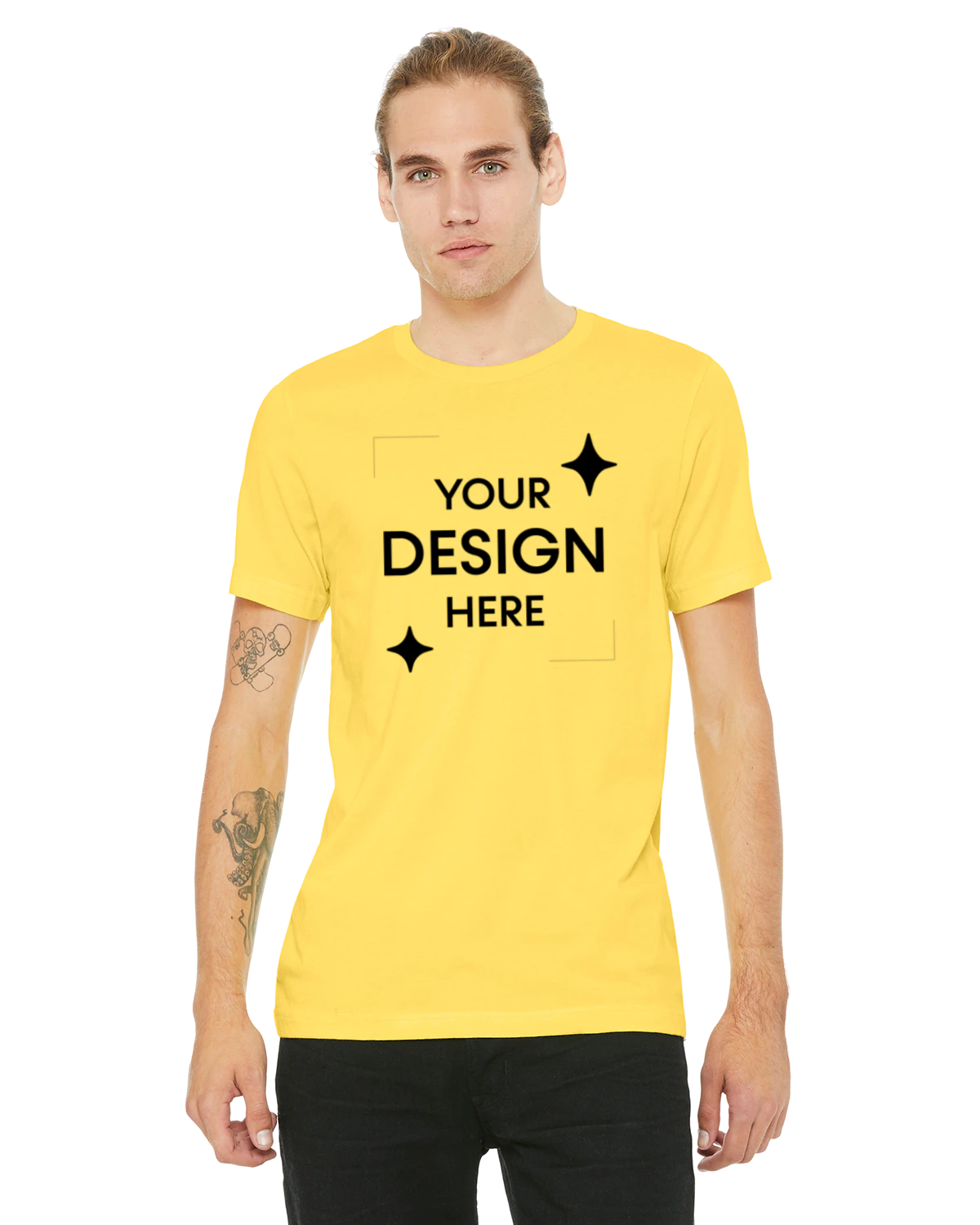 Custom T-Shirts Yellow - Bella + Canvas 3001C | Jiffy Custom Print