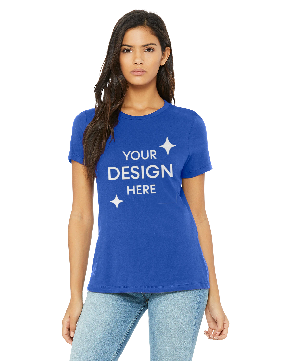 Custom T-Shirts True Royal - Bella + Canvas B6400 | Jiffy