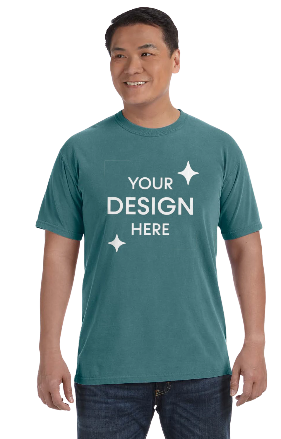 Custom Heavyweights Blue Spruce - Comfort Colors C1717 | Jiffy Custom Print