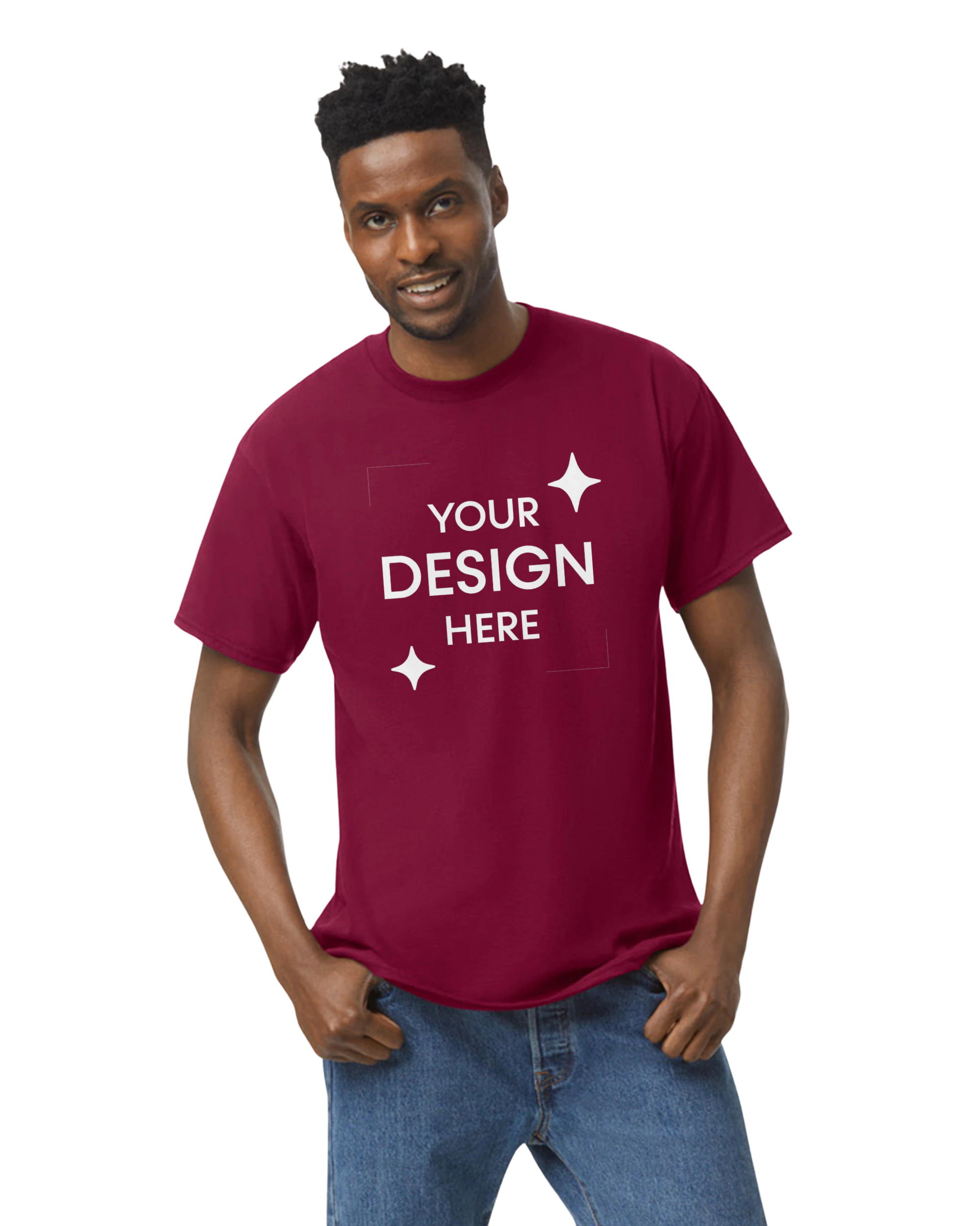 Custom T-Shirts Garnet - Gildan G500 | Jiffy Custom Print