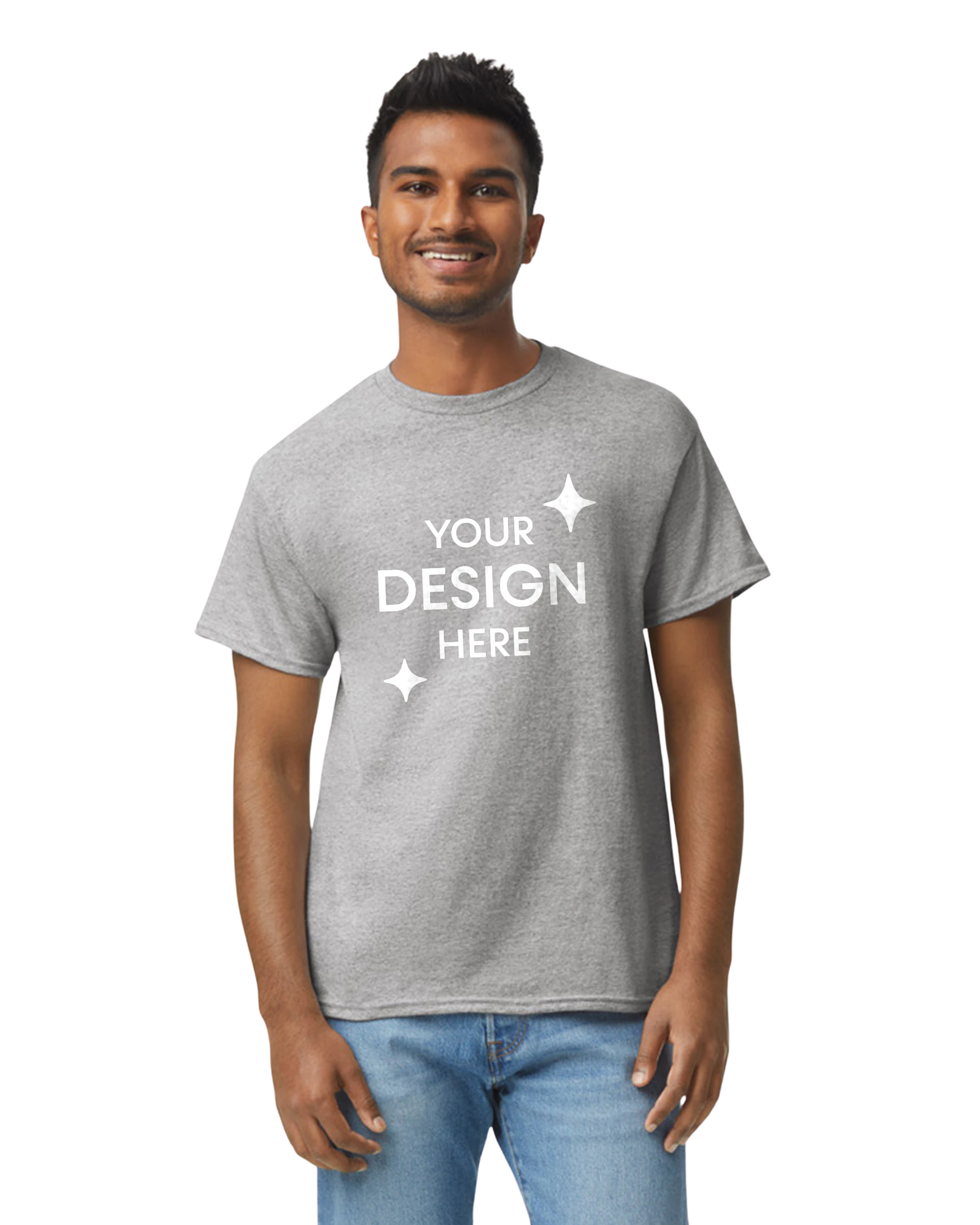 Custom T-Shirts Sport Gray - Gildan G500 | Jiffy Custom