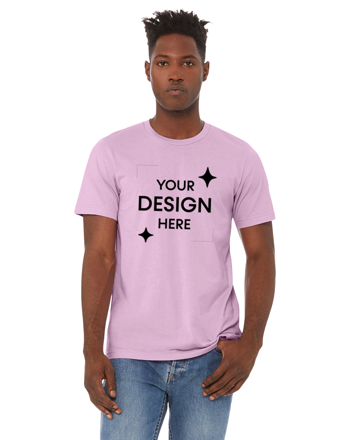 Custom T-Shirts Lilac - Bella + Canvas 3001C | Jiffy Custom Print