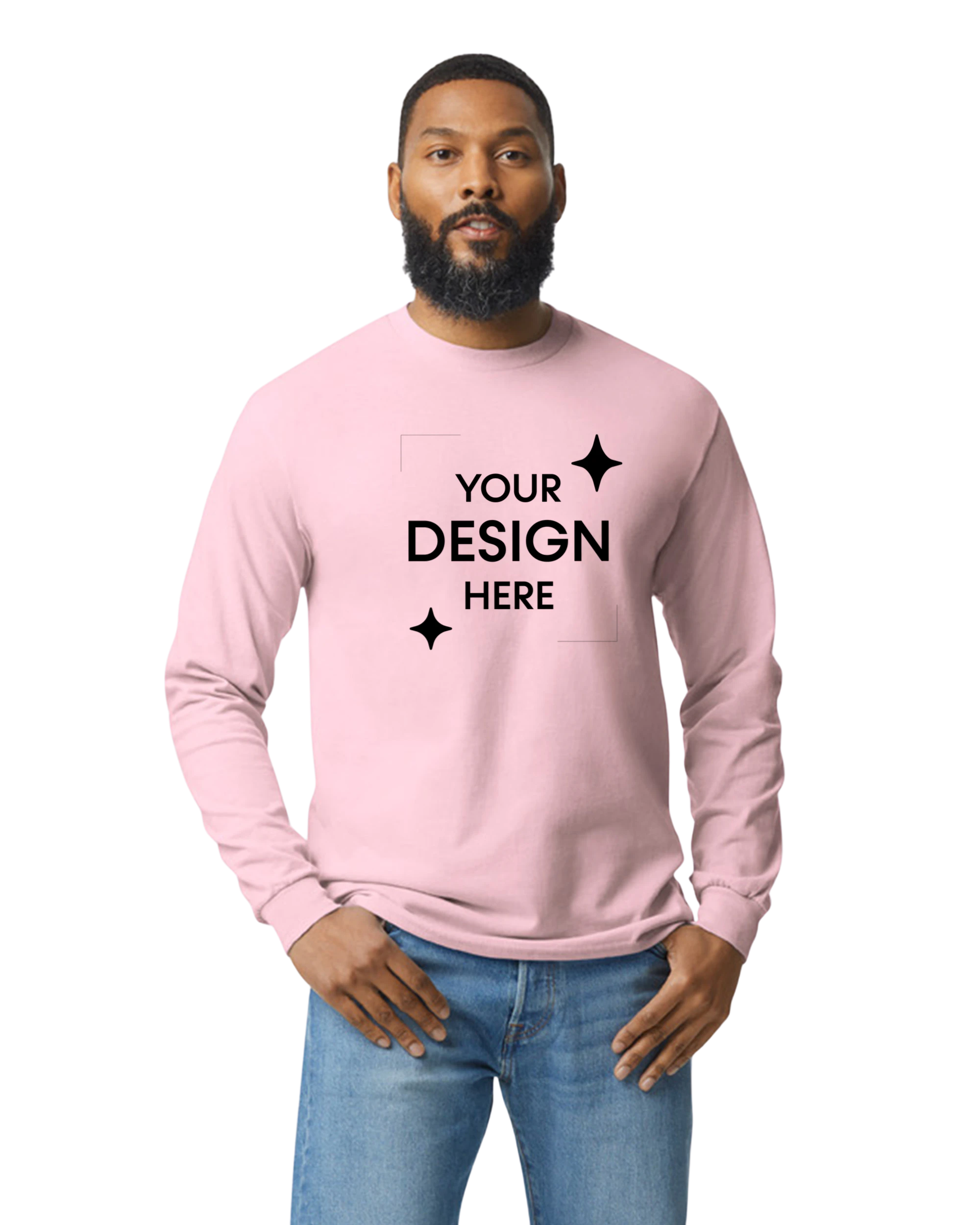 Custom T-Shirts Light Pink - Gildan G540 | Jiffy Custom Print